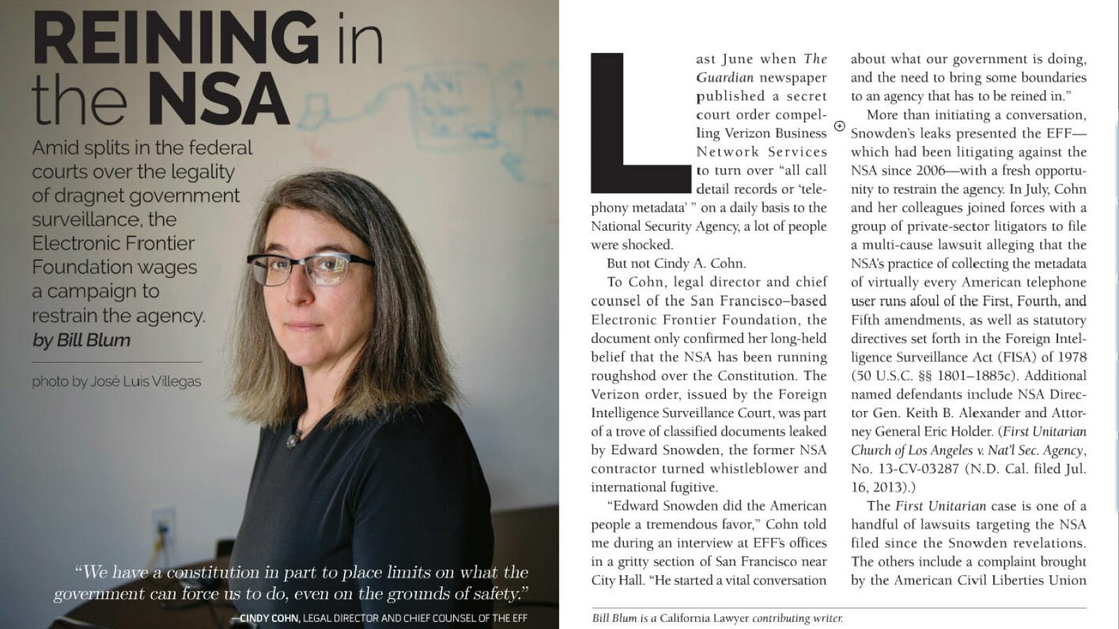 Cindy Cohn, Our Co-Counsel, is Awesome | EarthRights International