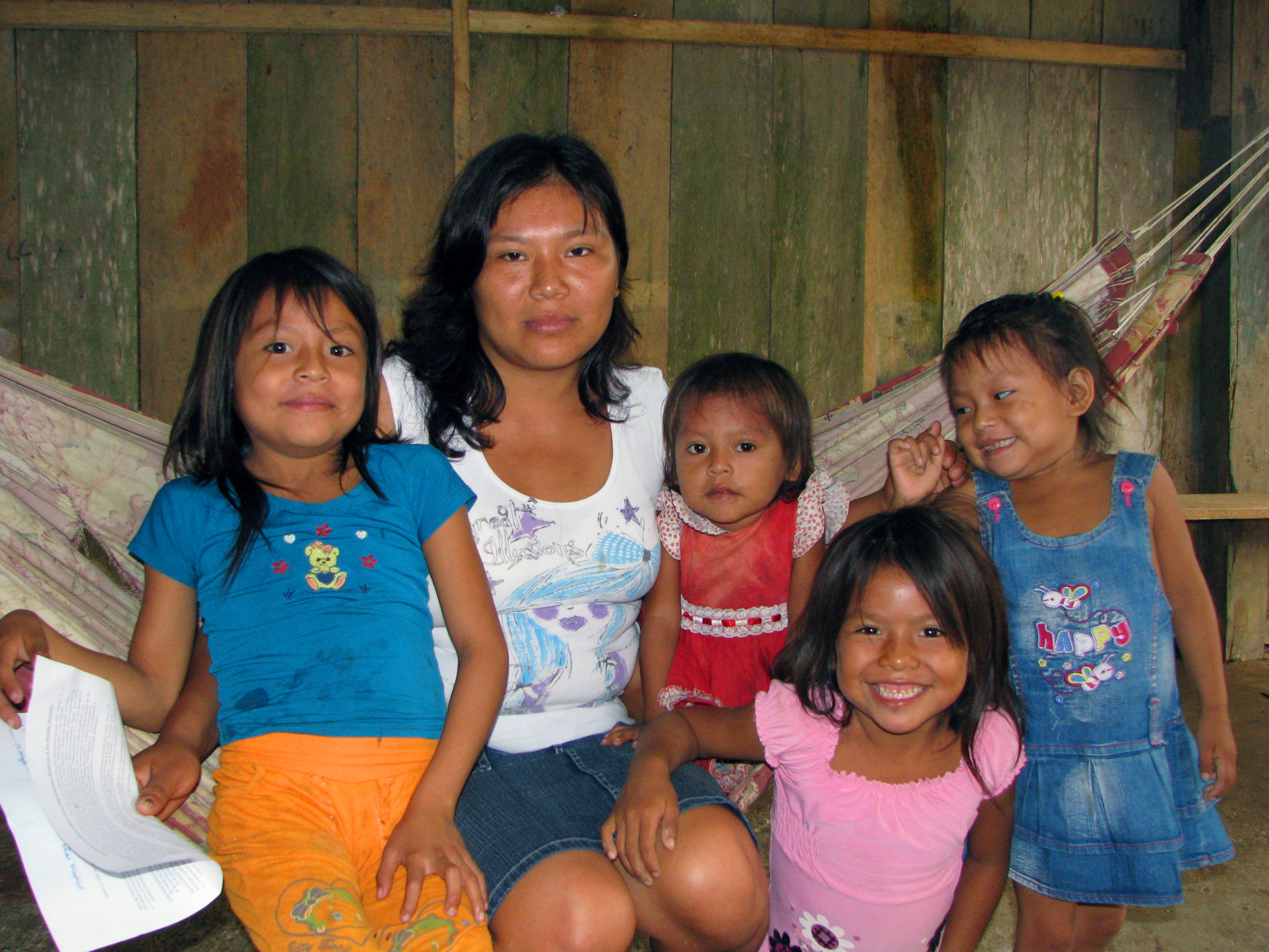 Happy Peruvian Family